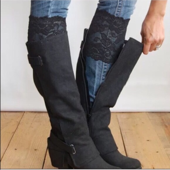 Accessories | Black Lace Boot Cuffs | Poshmark